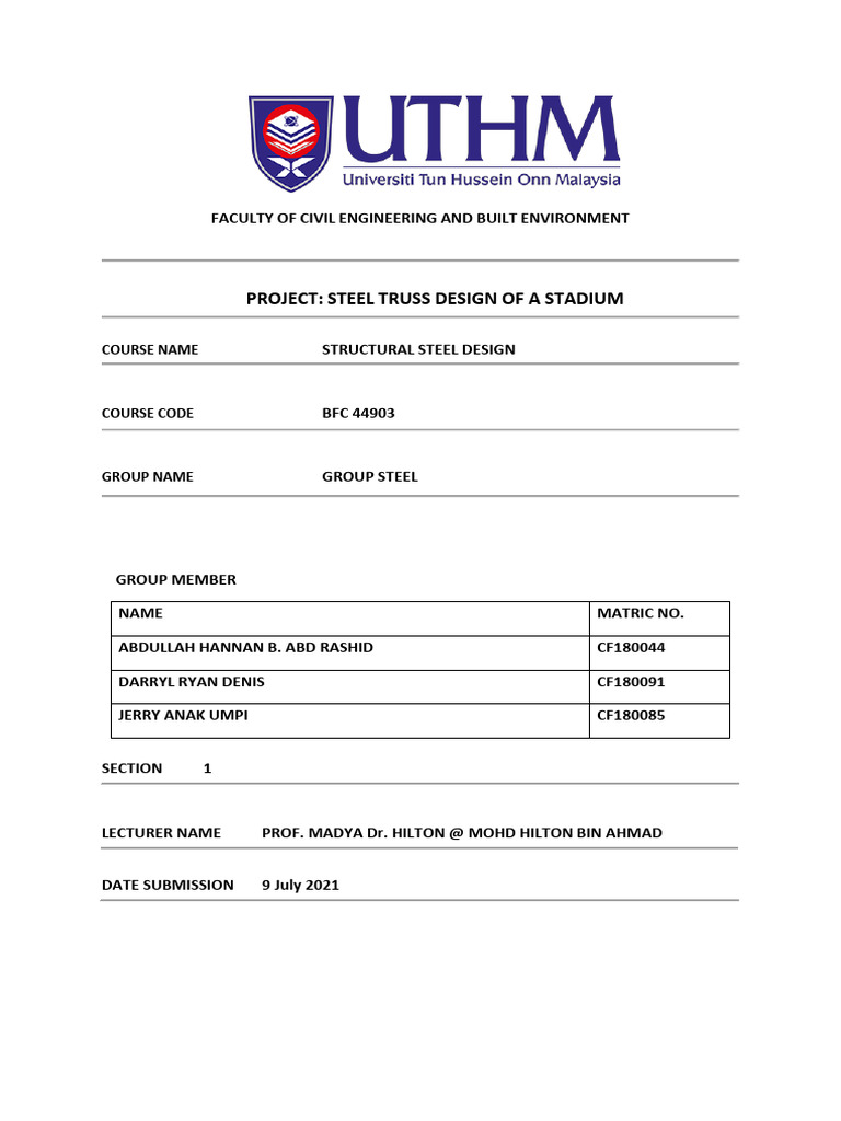 Steel Project Report | PDF