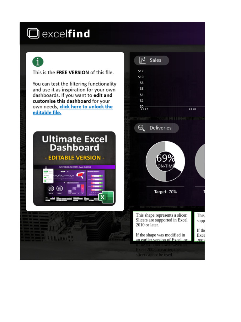 Ultimate Excel Dashboard - Free Version | PDF