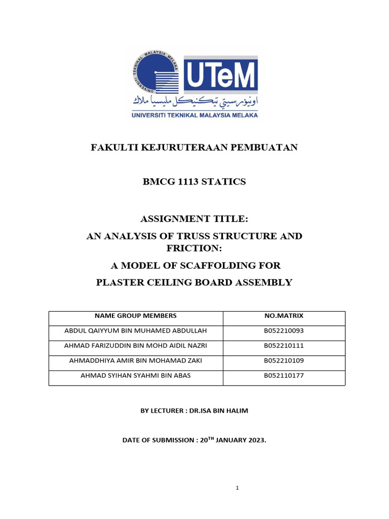 Report Statics | PDF | Scaffolding | Building Engineering