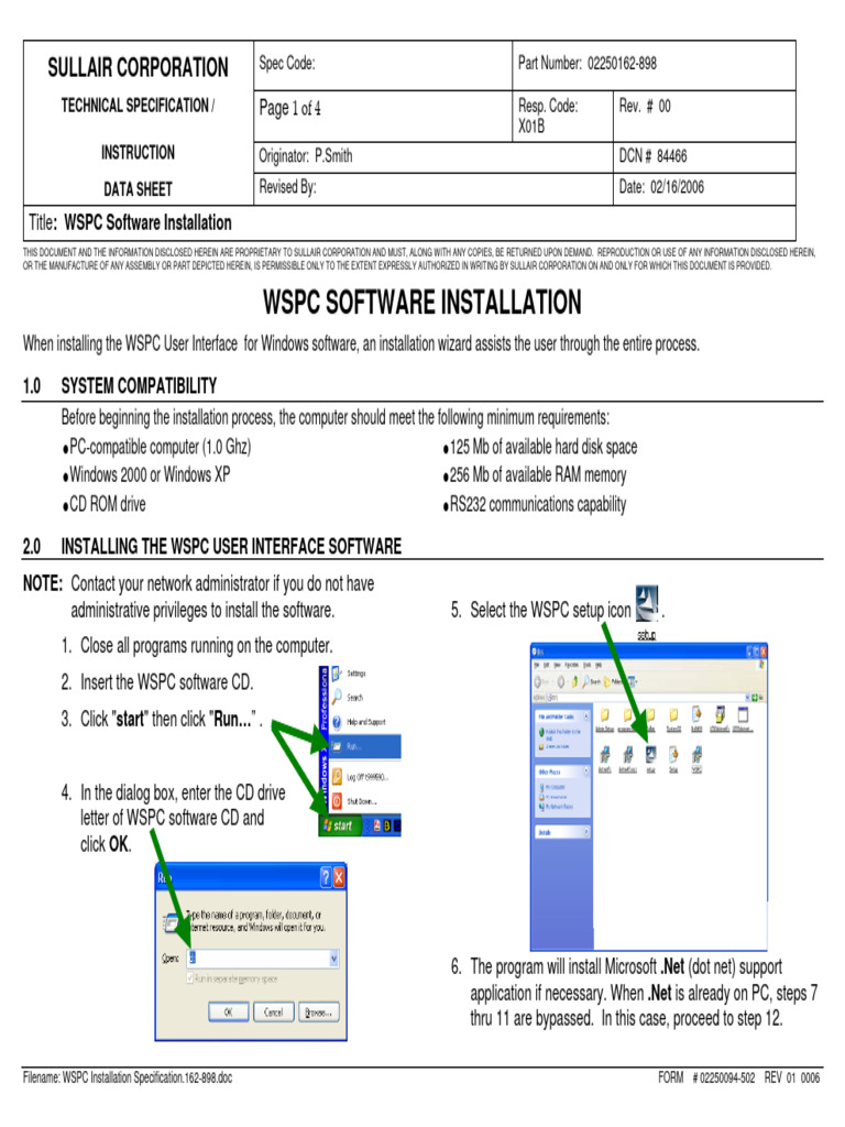 WSPC Installation Specification.162-898 | PDF