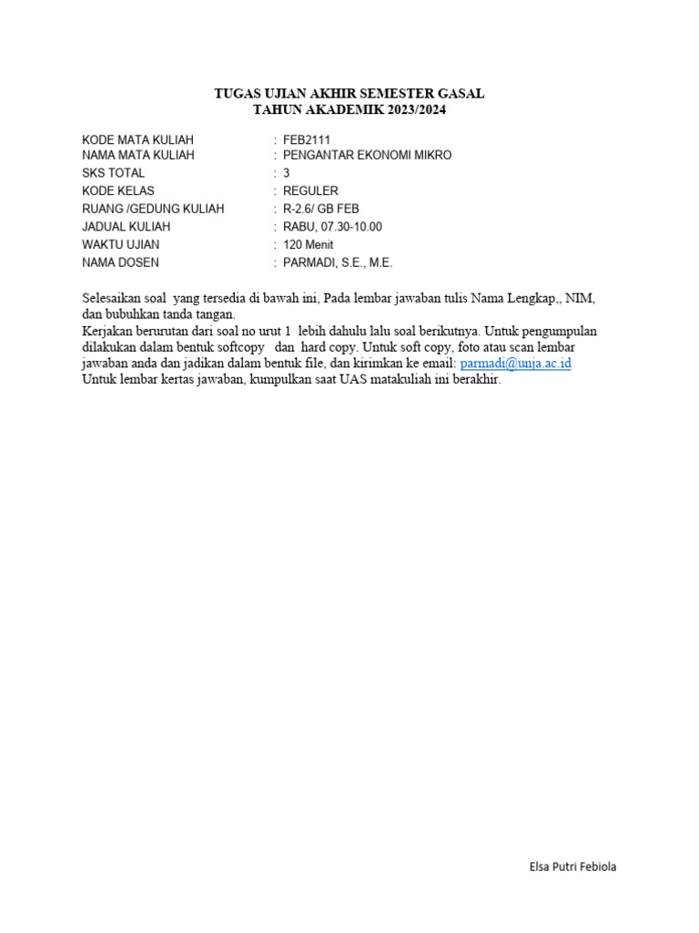 Elsa Putri Febiola - 045012 | PDF