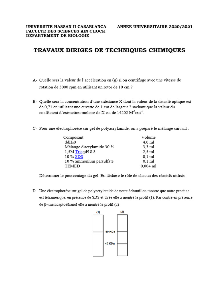 Électrophorèse sur gel de polyacrylamide | PDF | Électrophorèse sur gel ...