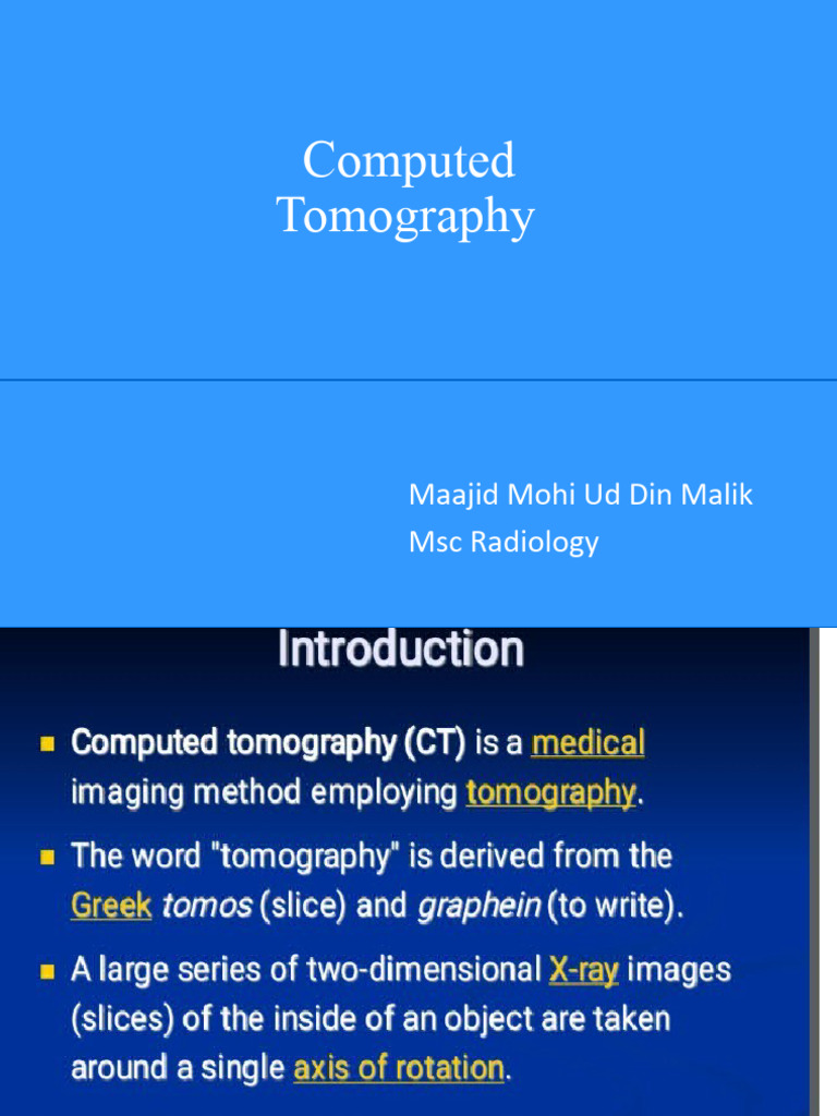 Overview of Computed Tomography Types | PDF | Ct Scan | X Ray