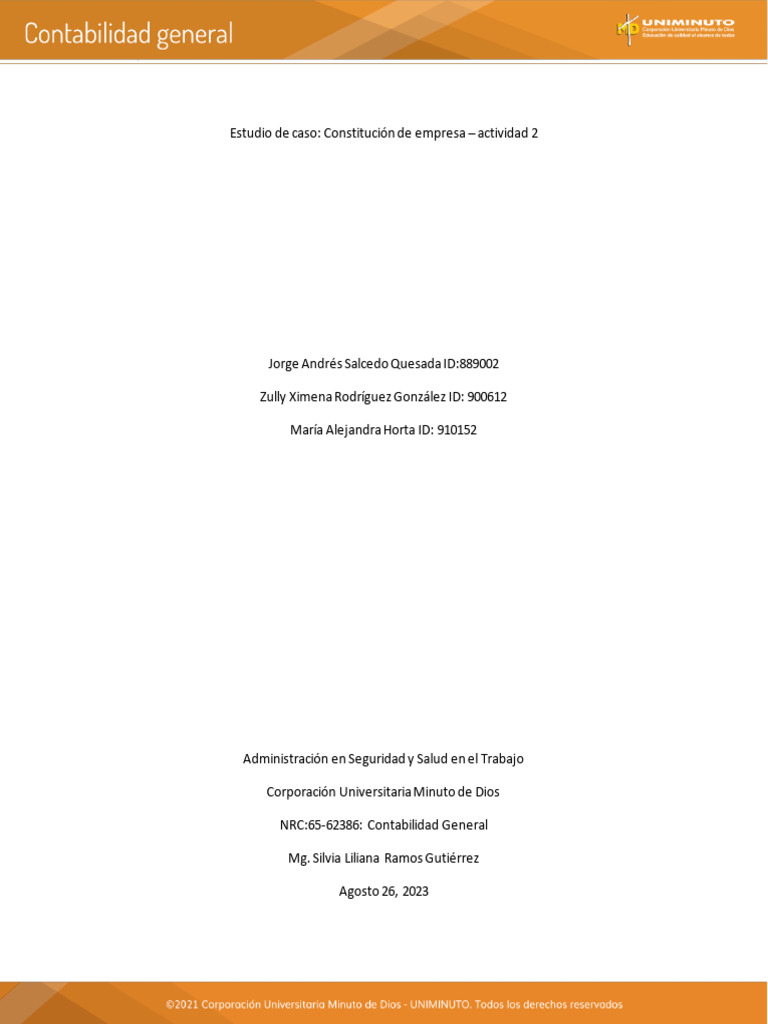 Actividad 2 Contabilidad General (1) Alejandra | PDF