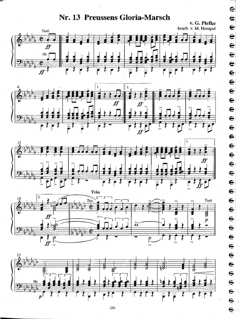 Preussens-Gloria Marsch | PDF