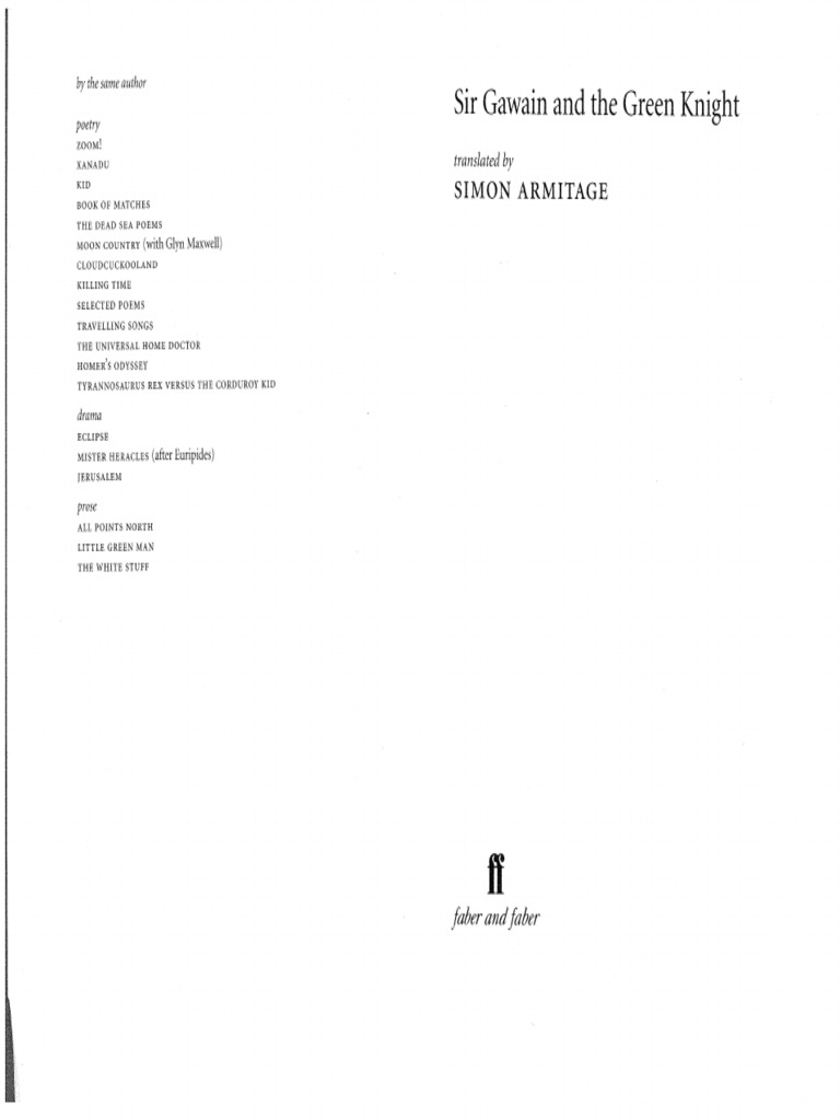 Sir Gawain and The Green Knight | PDF