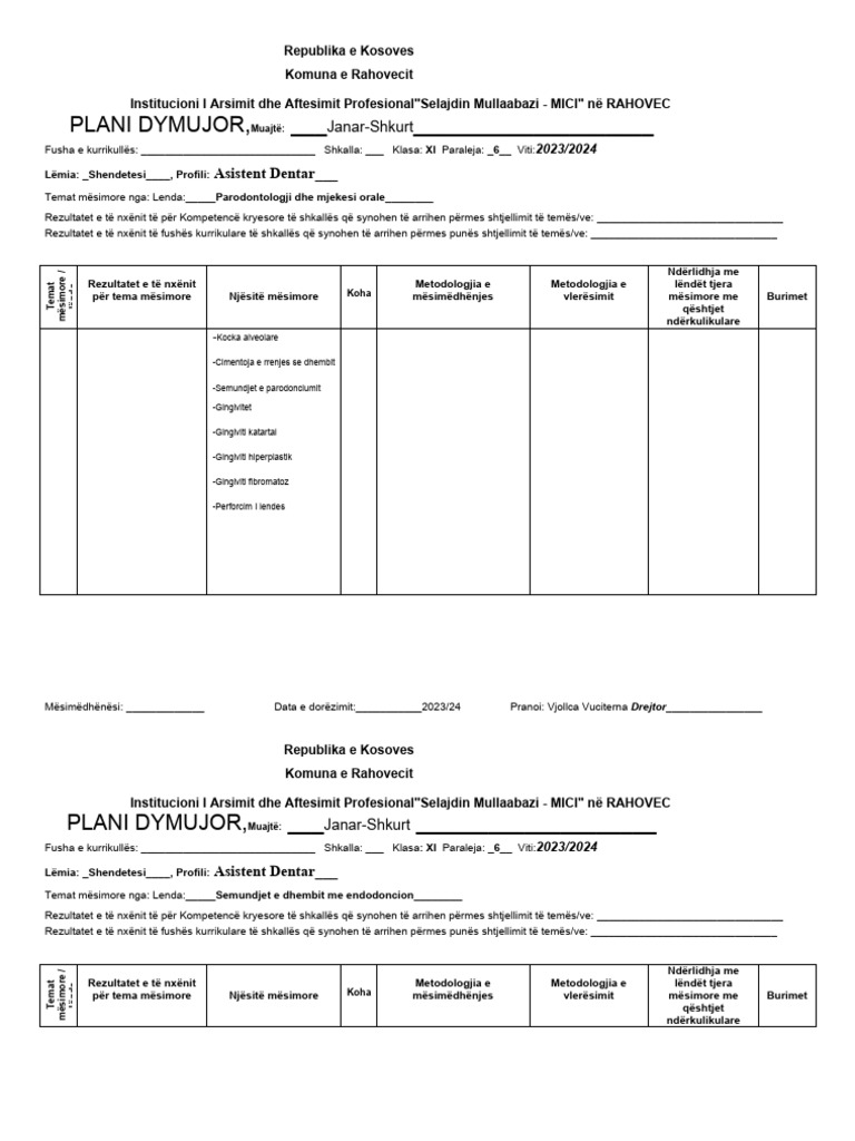 Planet Dy Mujore Janar-Shkurt 2023-24 | PDF