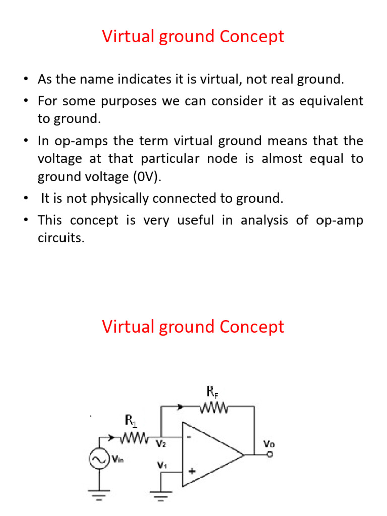 Understanding Virtual Ground in Op-Amps | PDF