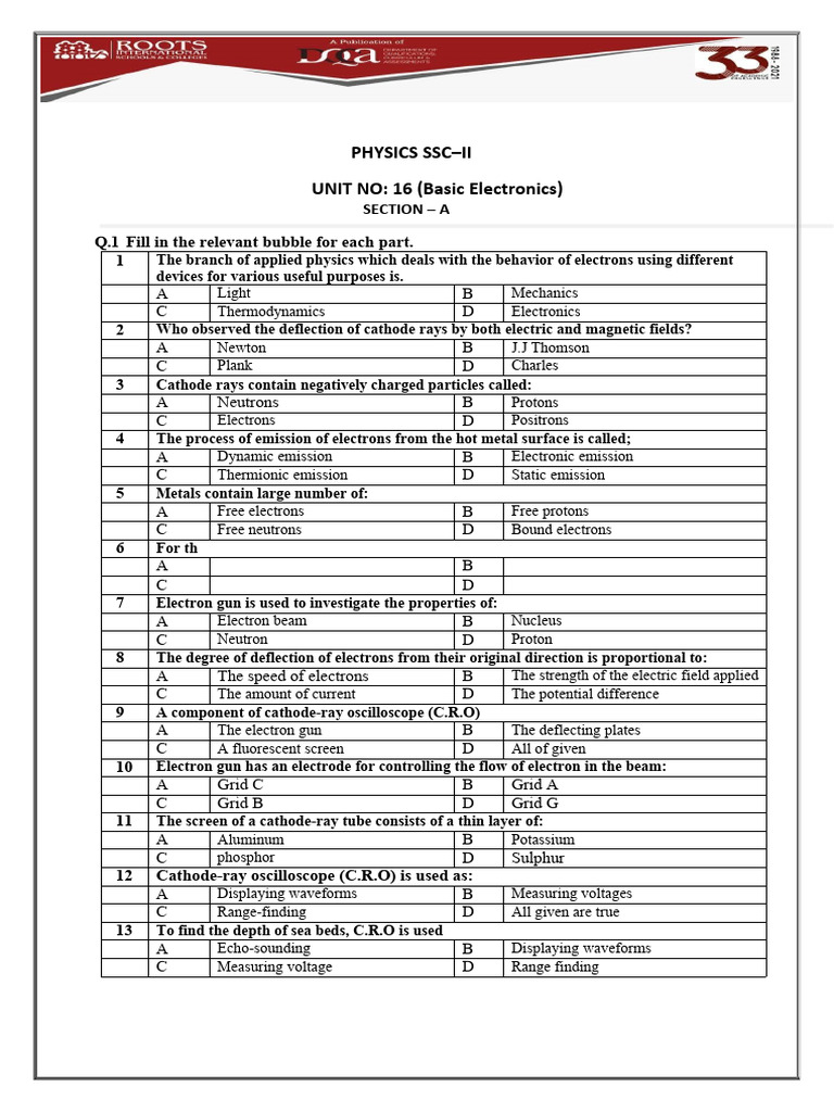 Physics Mcqs UNIT 16 | PDF Physics Mcqs UNIT 16 | PDF