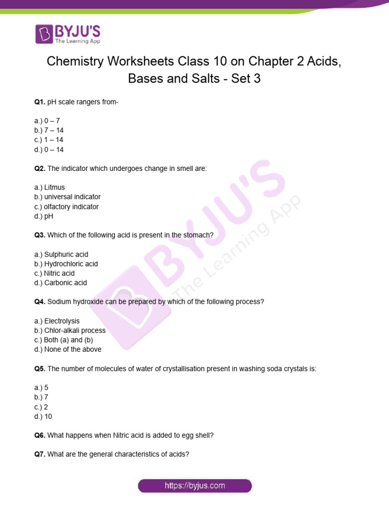 Chapter 2 - Acids Bases and Salts Worksheet Questions Set 3.docx 1 ...