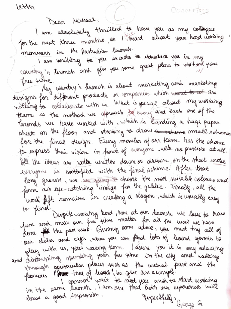 Cambridge Writing C1 Informal Letter | PDF