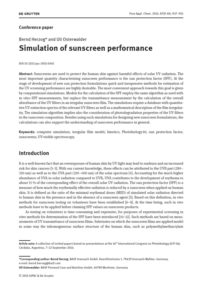 Sunscreen | PDF | Sunscreen | Ultraviolet