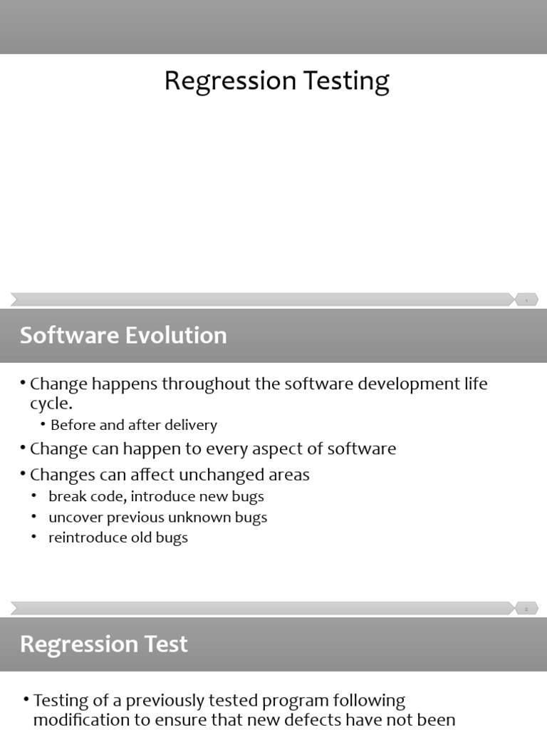 Regression Testing Essentials | PDF | Software Testing | Risk