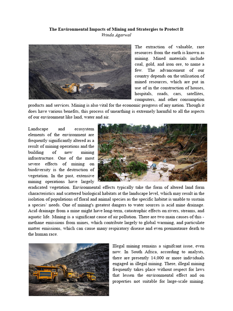 Mining - Chemistry Report | PDF