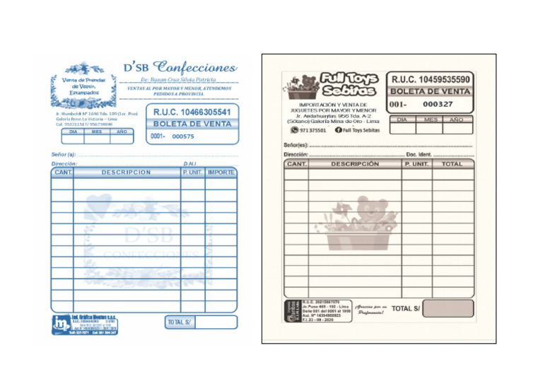 Boletas de Compra | PDF
