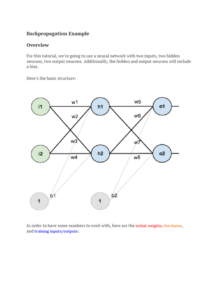 Backpropagation Example | PDF | Artificial Neural Network | Machine Learning