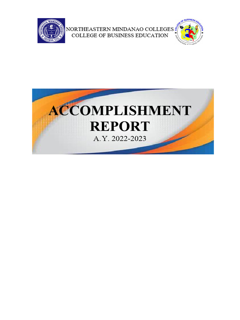 ACCOMPLISHMENT REPORTS -2 | PDF