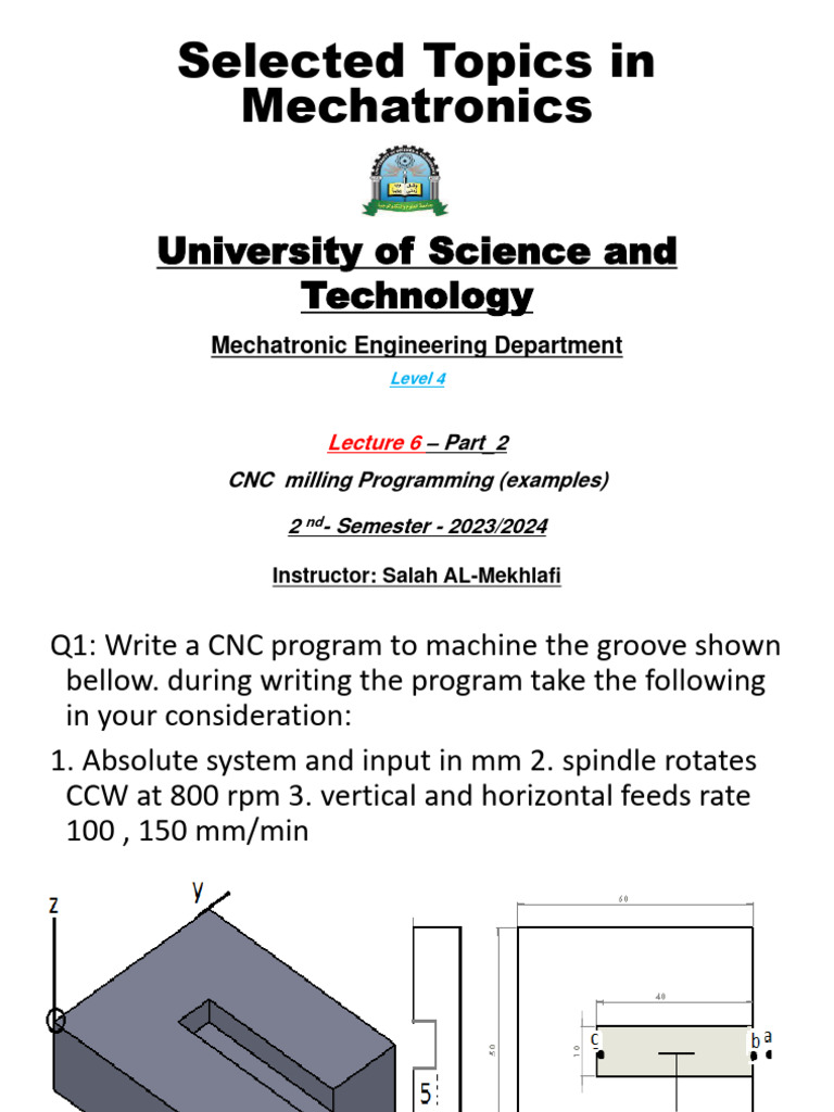 Selected Topics in Mechatronics: University of Science and Technology ...