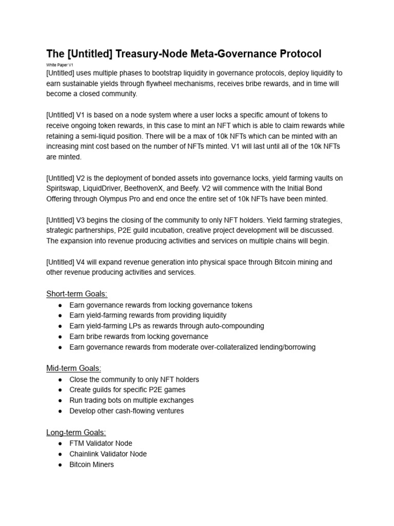 The Untitled Treasury-Node Meta-Governance Protocol v1 | PDF
