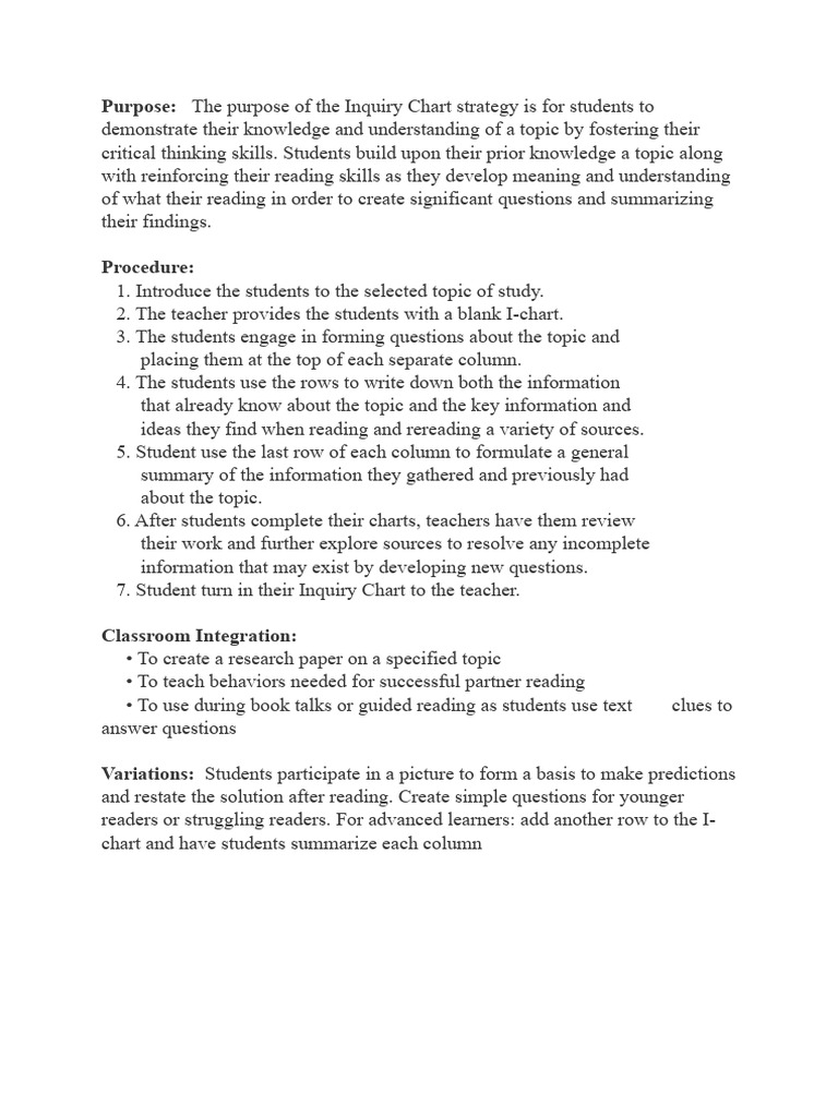 Alur Inquiry Chart Strategy | PDF | Career & Growth