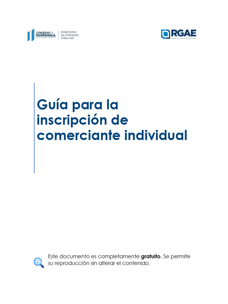 Guía para Inscripción Comerciante Individual Final 2 | PDF | Patentar