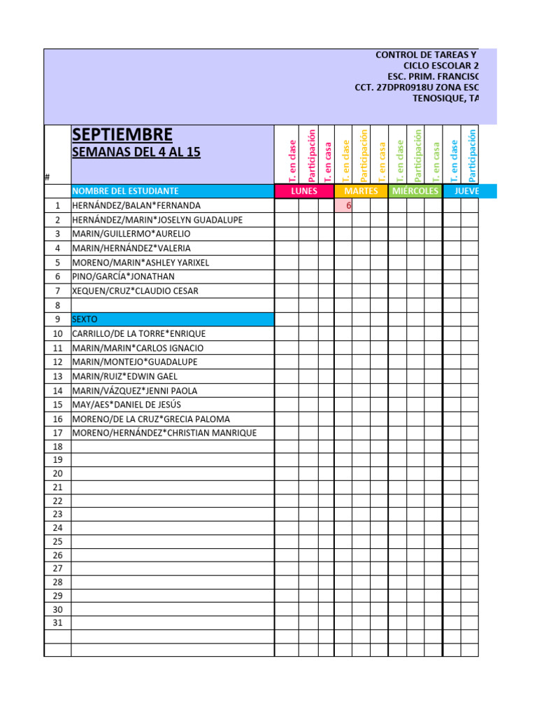 Control de Tareas 2023 | PDF