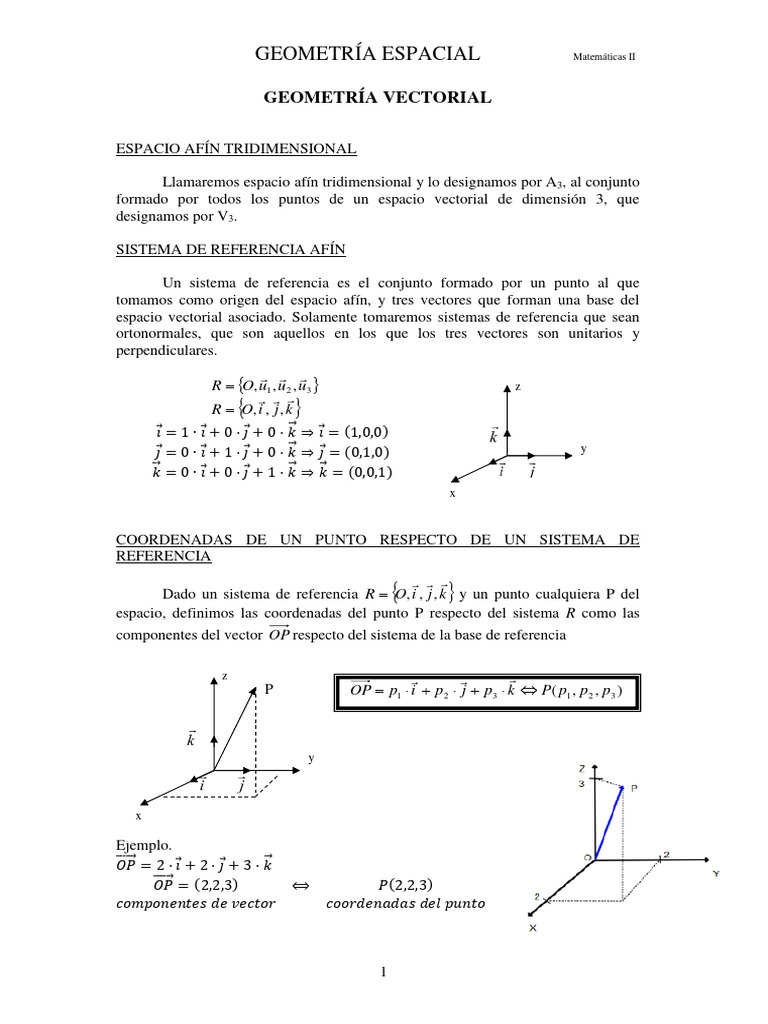 Teoría - Geometría Vectorial. | PDF | Espacio vectorial | Vector Euclidiano Teoría - Geometría Vectorial. | PDF | Espacio vectorial | Vector Euclidiano