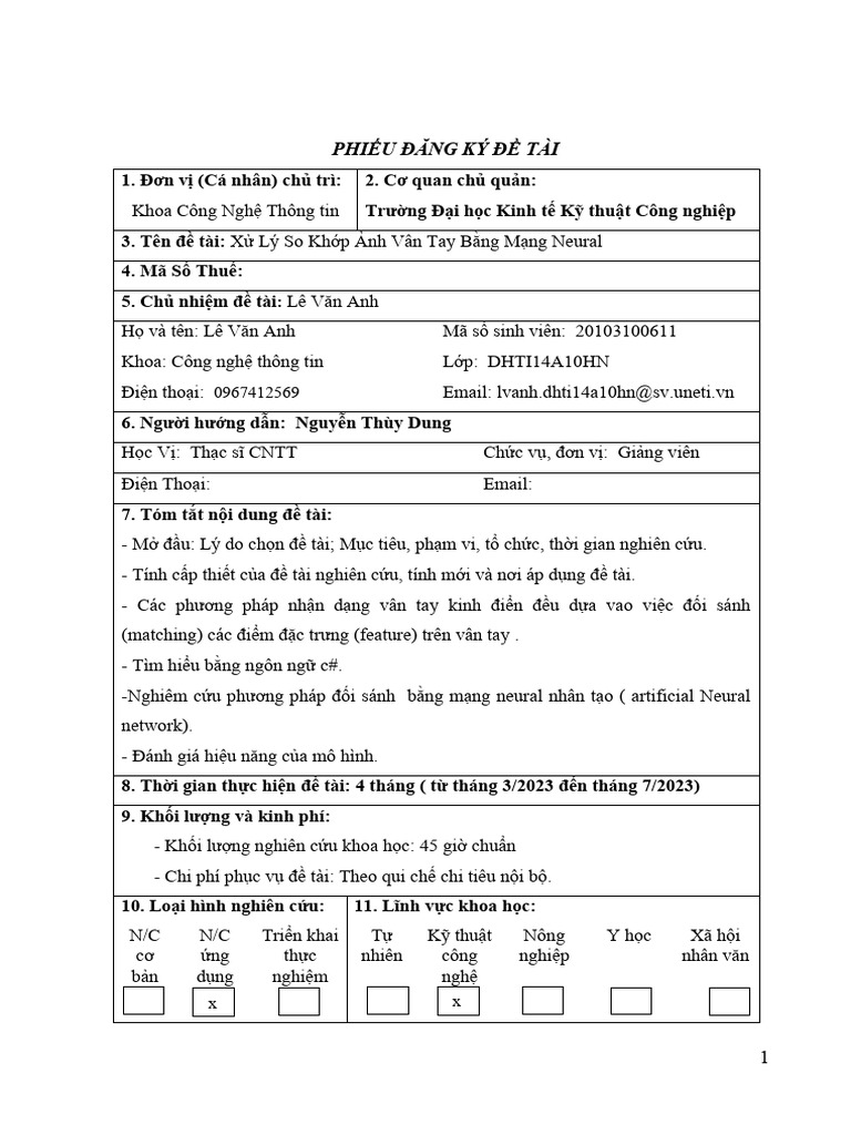 NCKH SV Levananh | PDF