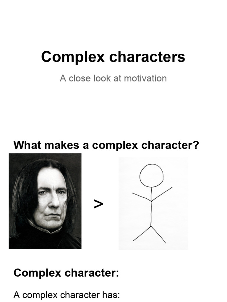 Complex Characters | PDF | Motivation | Motivational