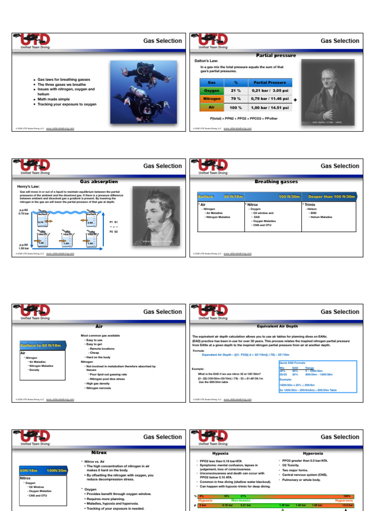 Scuba Diving Gas Laws & Safety | PDF | Scuba Diving | Diving Equipment