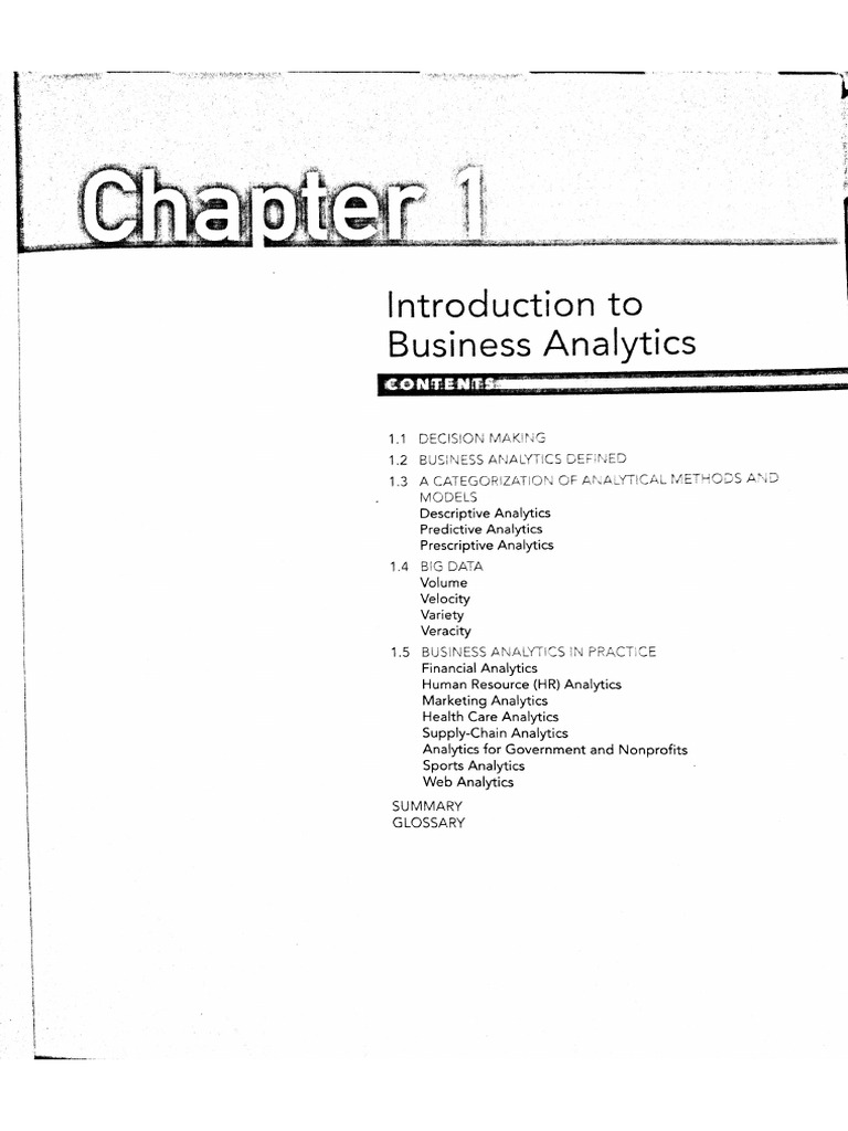 Business Analytics 1 | PDF