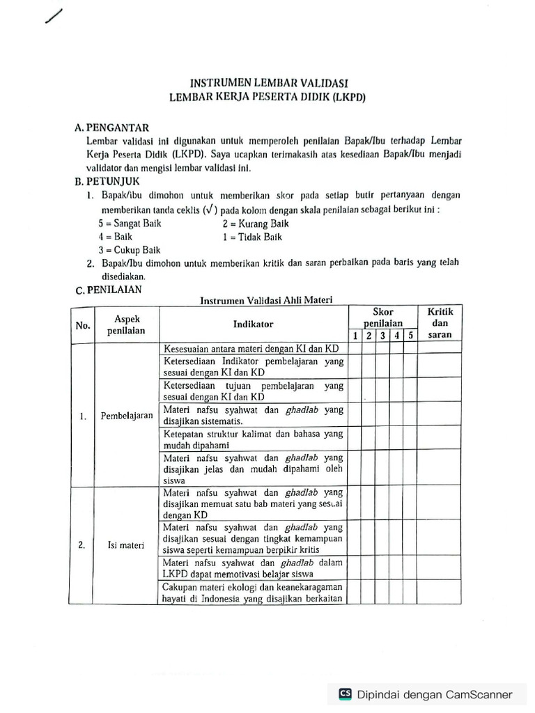 Contoh Angket | PDF