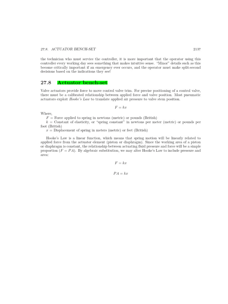 Actuator Bench-Set | PDF