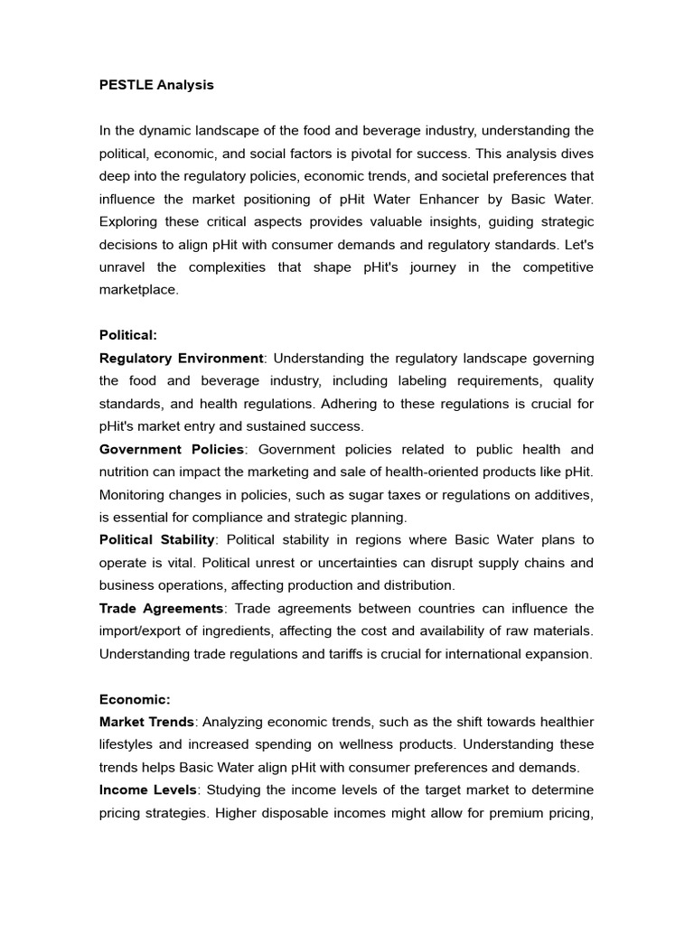 PESTLE Analysis | PDF