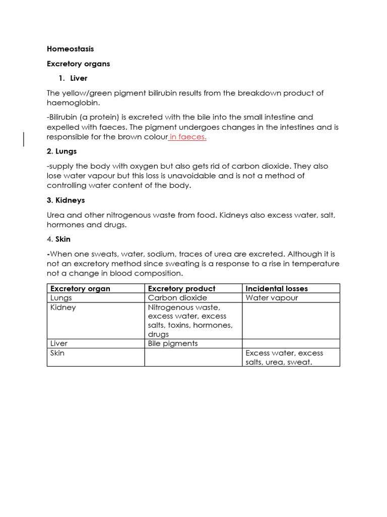 Homeostasis 1 | PDF | Ear | Kidney