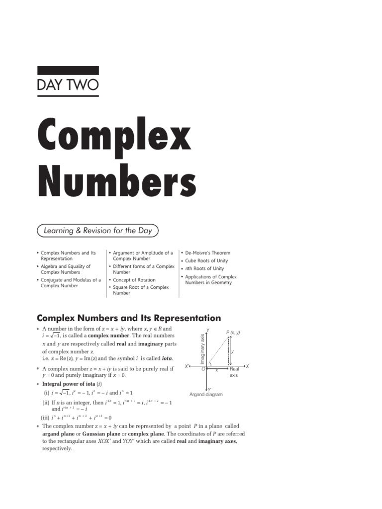 Complex Numbers | PDF | Complex Number | Numbers