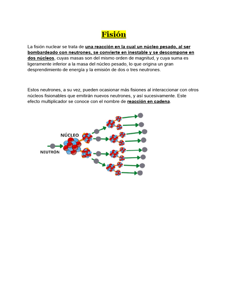 Fisión y fusión nuclear explicadas | PDF