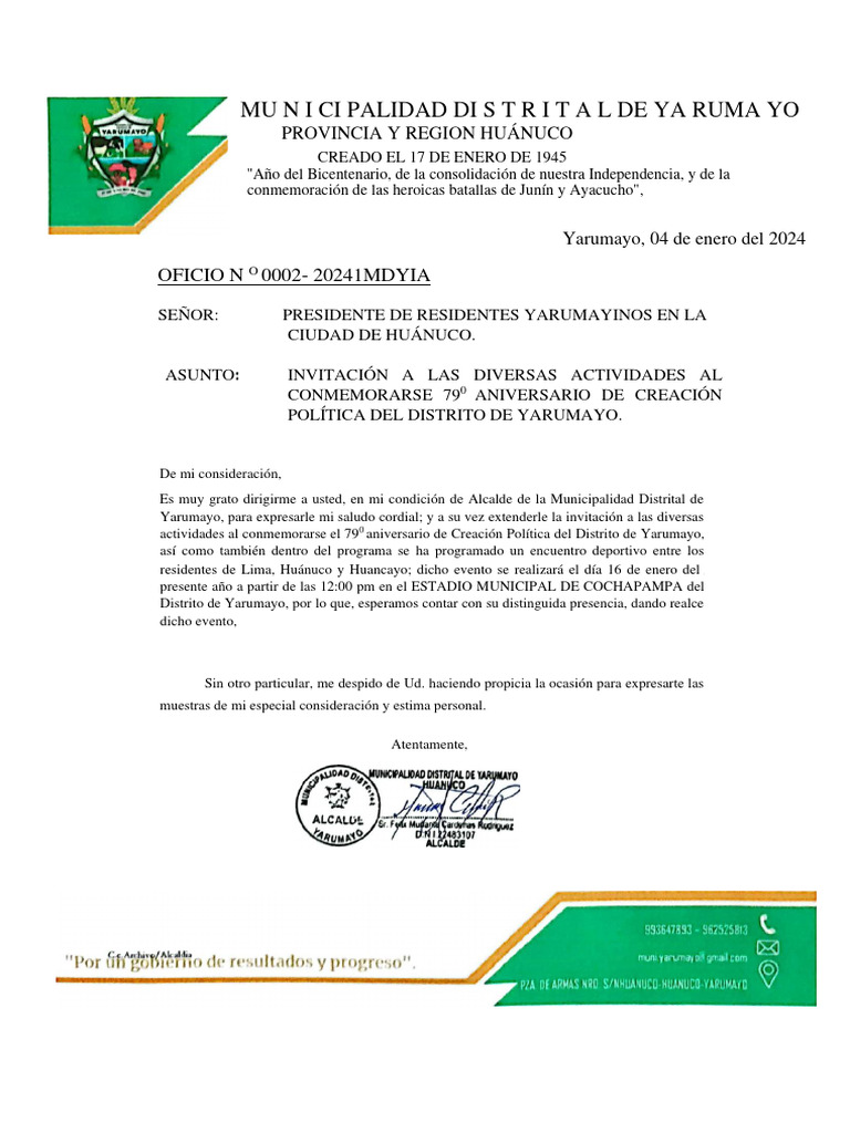 Invitacion de La Md. Yyo | PDF