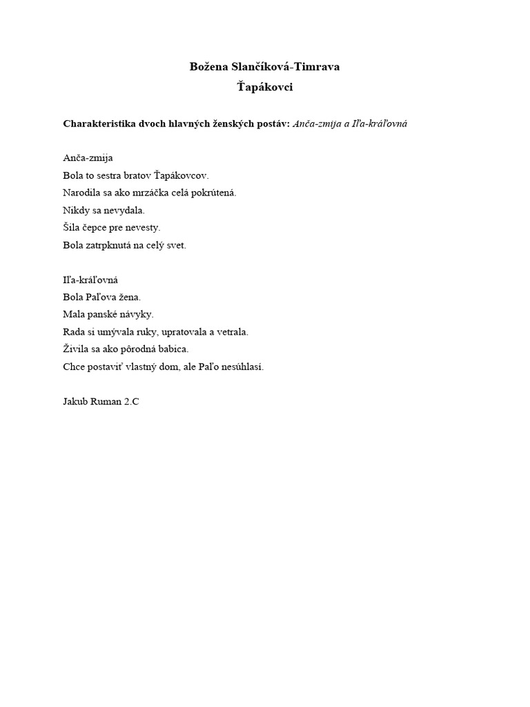 Ťapákovci - Domáca Úloha | PDF