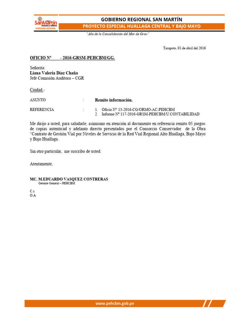 OFICIO CGR LIANA Oficio 13 | PDF