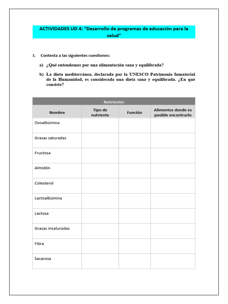 Actividades Ud 4 | PDF