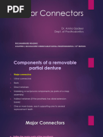 Major Connectors in RPD PDF | PDF | Mouth | Dentistry Branches