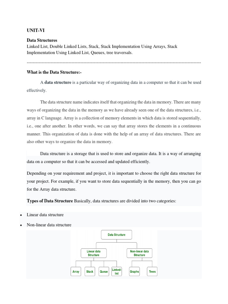 Unit-6 DataStructures | PDF