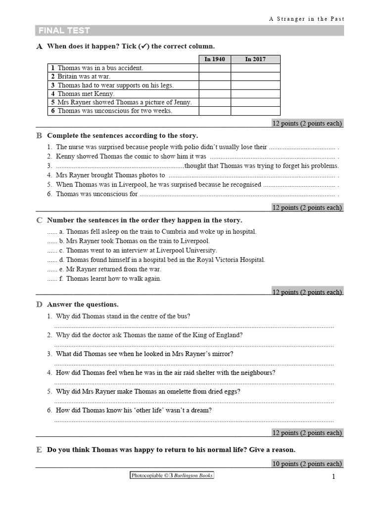 StrangerInPast TST | PDF