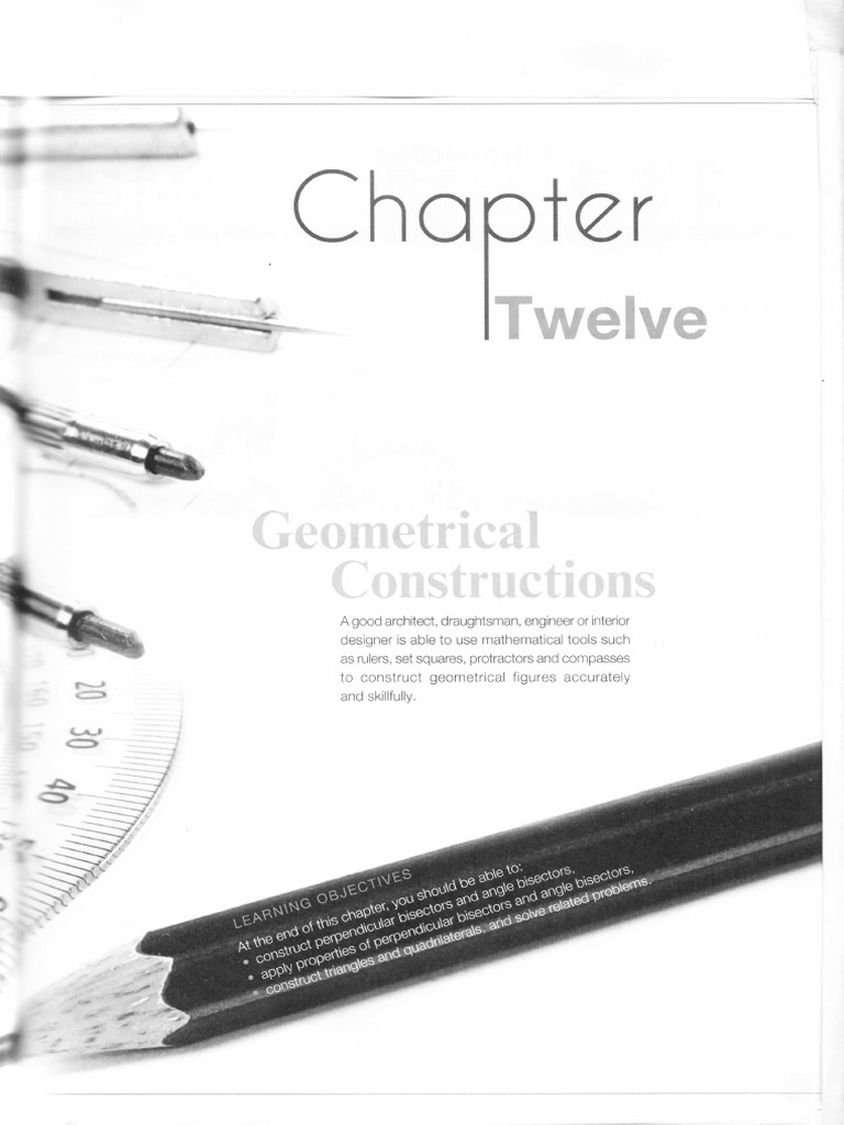 CHAPTER 12 GEOMETRICAL Construc | PDF | Circle | Perpendicular