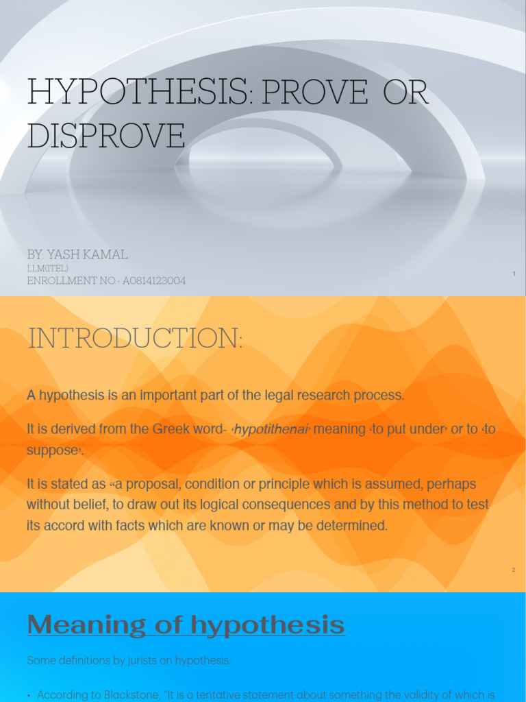 Hypothesis Presentation | PDF | Hypothesis | Statistics