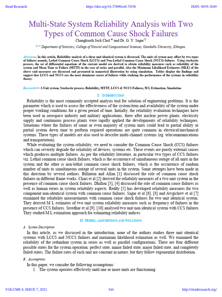 Multi State System Reliability Analysis | PDF | Reliability Engineering | Mean Squared Error