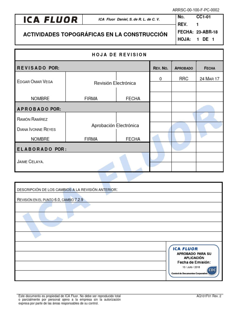 CC1-01 - 1 Actividades Topograficas en La Construccion | PDF