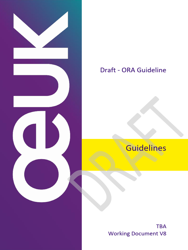 Draft ORA Guideline - Sept 23 | PDF | Risk | Risk Assessment