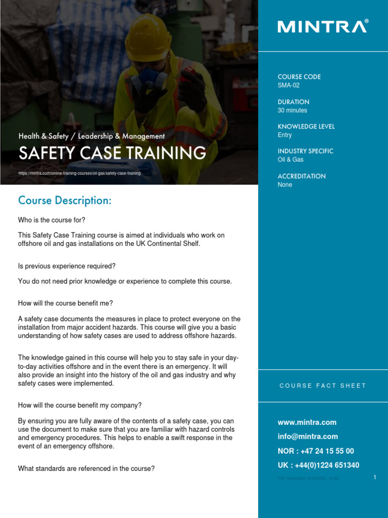 Safety-Case-Training | PDF